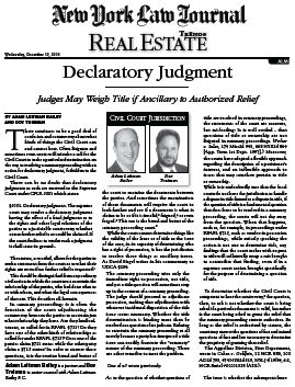 Declaratory Judgment: a faster tool to adjudicate the controversy